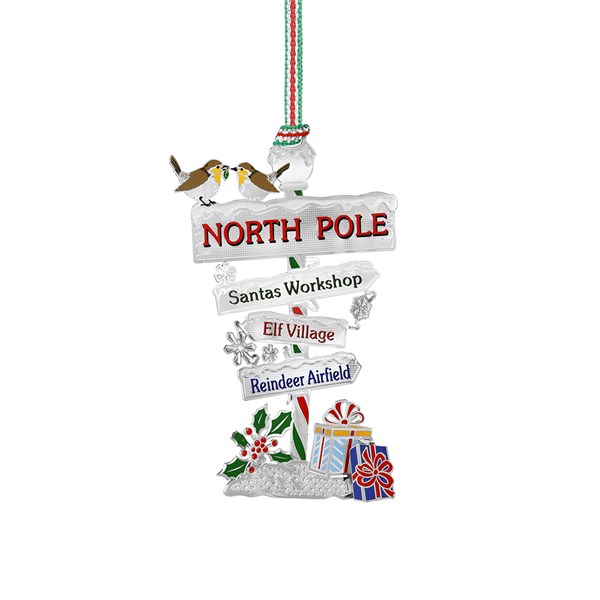 Newbridge North Pole Signs With Robins - P59198 | F.Hinds Jewellers