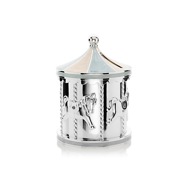 Bambino Silver Plated Carousel Money Box - P75106 | F.Hinds Jewellers