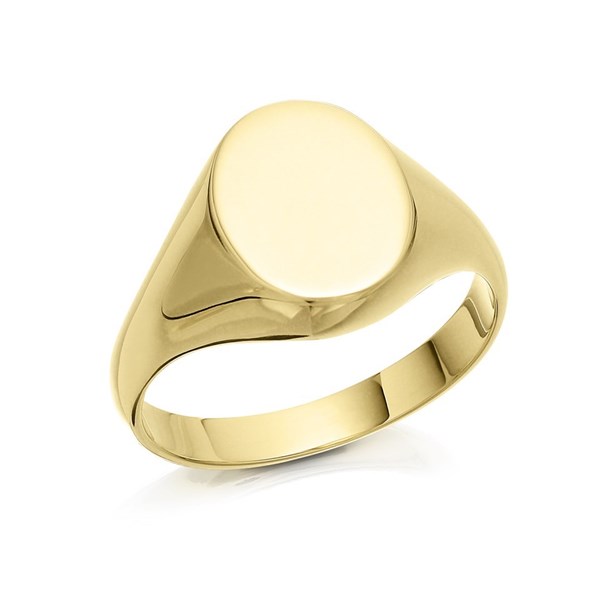 9ct Gold Oval Signet Ring - R3343 | F.Hinds Jewellers