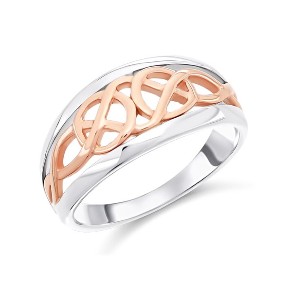Clogau Silver And 9ct Rose Gold Welsh Royalty Ring - R48157 | F.Hinds ...