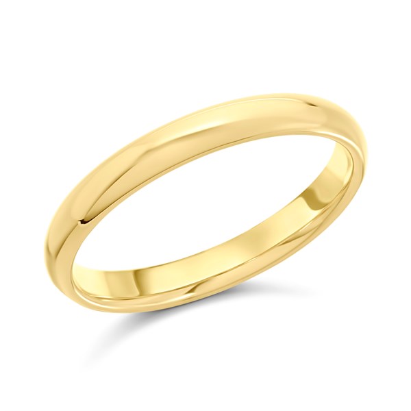 9ct Gold Extra Heavyweight Court Wedding Ring - 3mm - R52839 | F.Hinds ...
