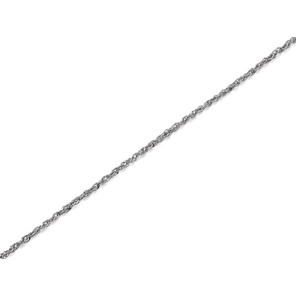 9ct White Gold 1mm Wide Solid Singapore Chain - 16in - R9705 | F.Hinds ...