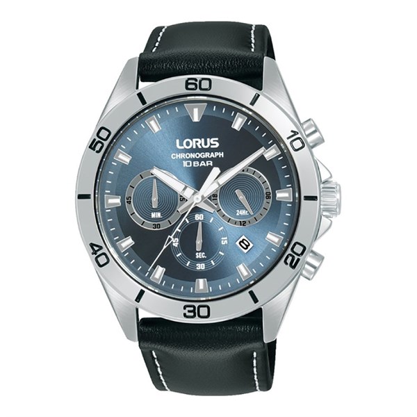 Lorus RT341KX9 Chronograph Black Leather Strap Watch - W16285 | F.Hinds ...
