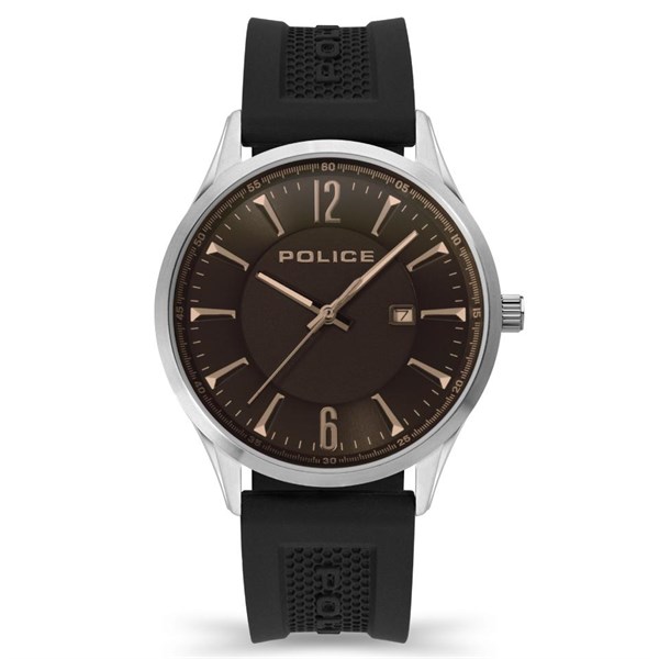 Police Laser Black Silicon Strap Watch - W44101 | F.Hinds Jewellers