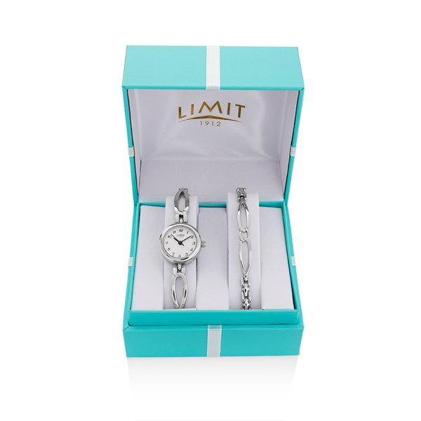 Limit 60065 Silver Tone Watch And Bracelet Gift Set - W77225 | F.Hinds ...