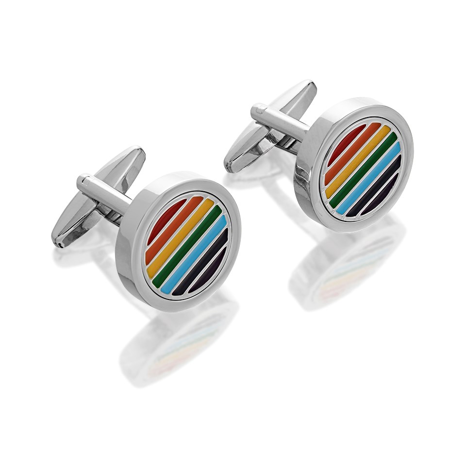 Rainbow Cufflinks - A5218 | F.Hinds Jewellers