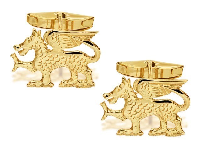 9ct Gold Dragon Cufflinks - G6674 | F.Hinds Jewellers